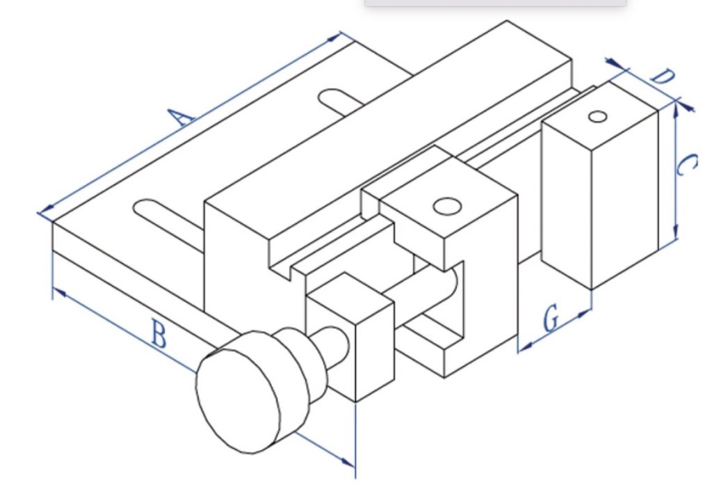 RHS EDM Manual Square Precision mechanical Vise- Model 25